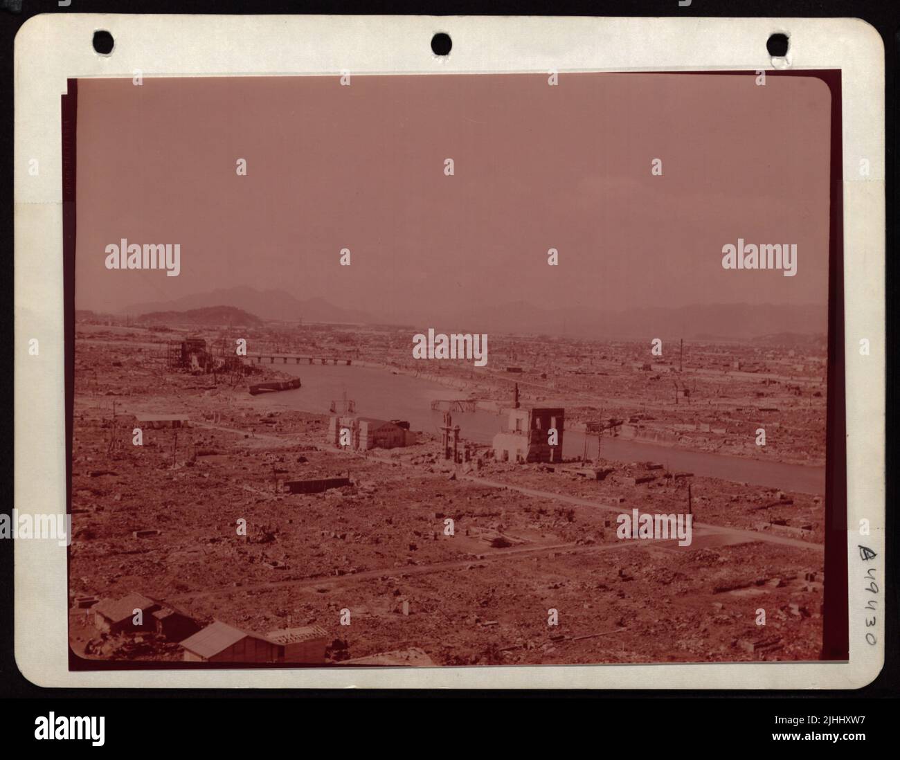 General View Of Hiroshima, Japan As Seen From Vicinity Of 'Zero', Shows ...