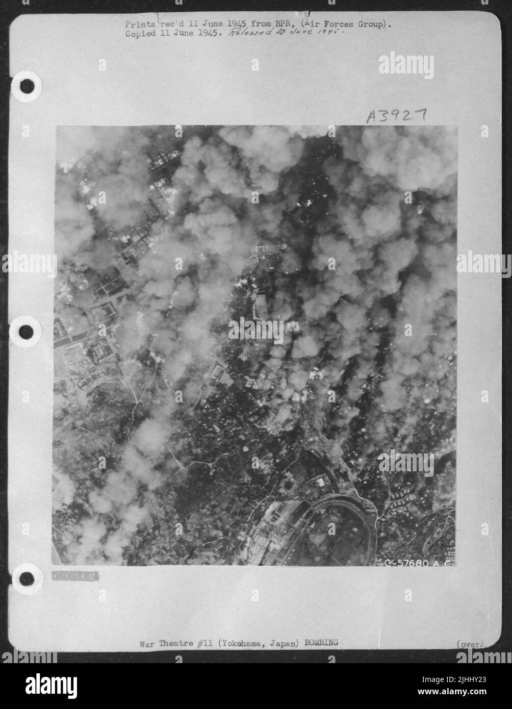 Heavy Incendiary Damage To Large Sections Of Urban Area. Yokohama ...
