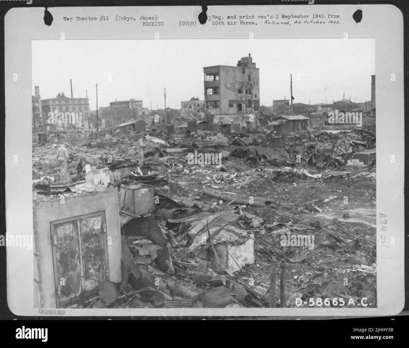 Bomb Damage In The Ginza Area Stock Photo - Alamy
