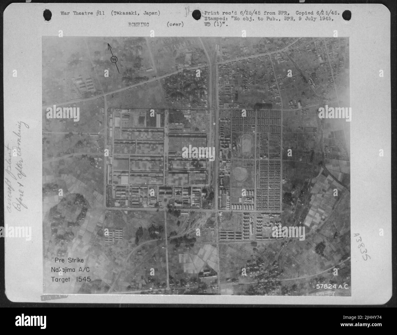 Before -- Pre-Strike Photo Of The Nakajima Aircraft Works, Koizumi ...