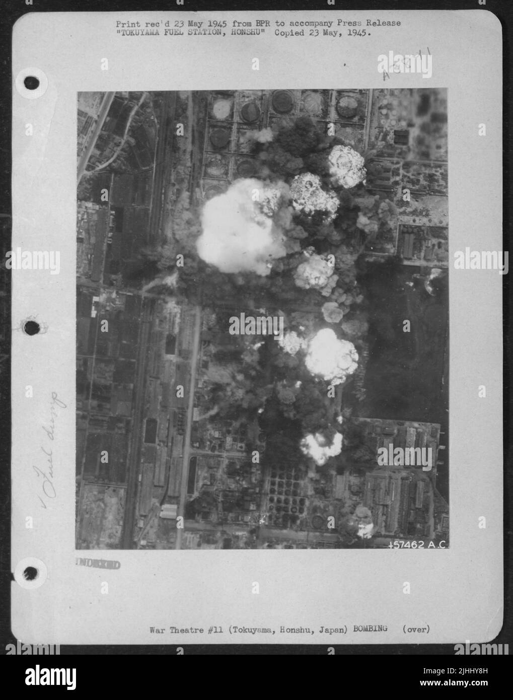 Tokuyama Fuel Station, Honshu -- Bombs From B-29's Of Major General ...