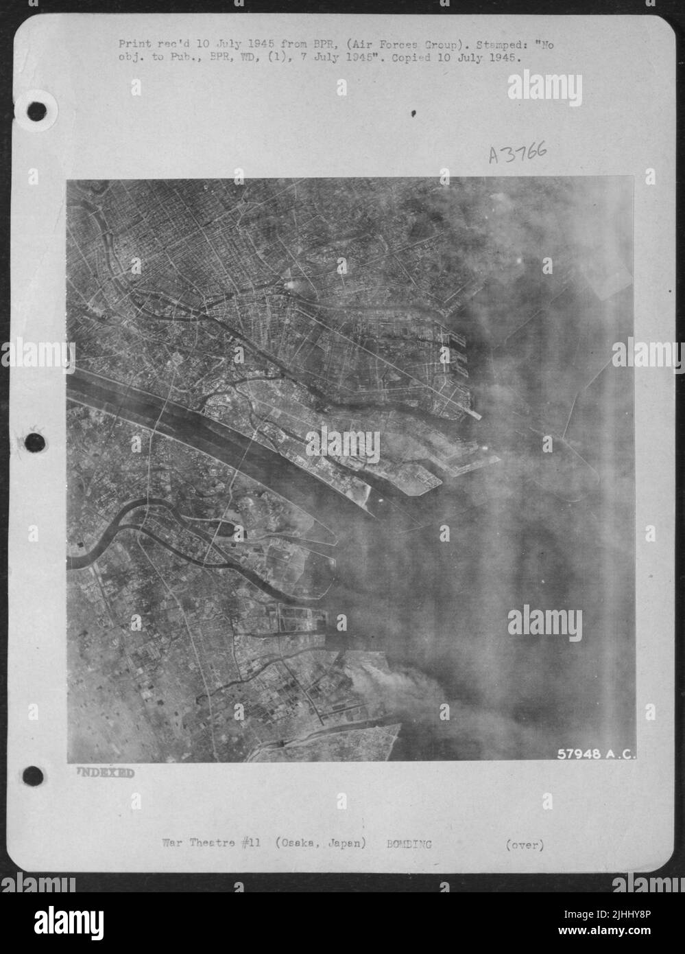 Pre-Strike Photo Taken Of Osaka, Japan, On February 27, 1945, Before ...