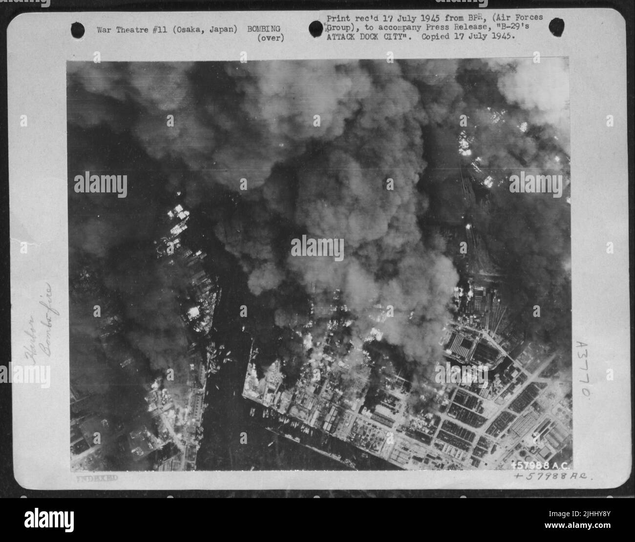 B-29S Attack Dock City -- Fire Bombs Have Found Their Mark And Fire The ...