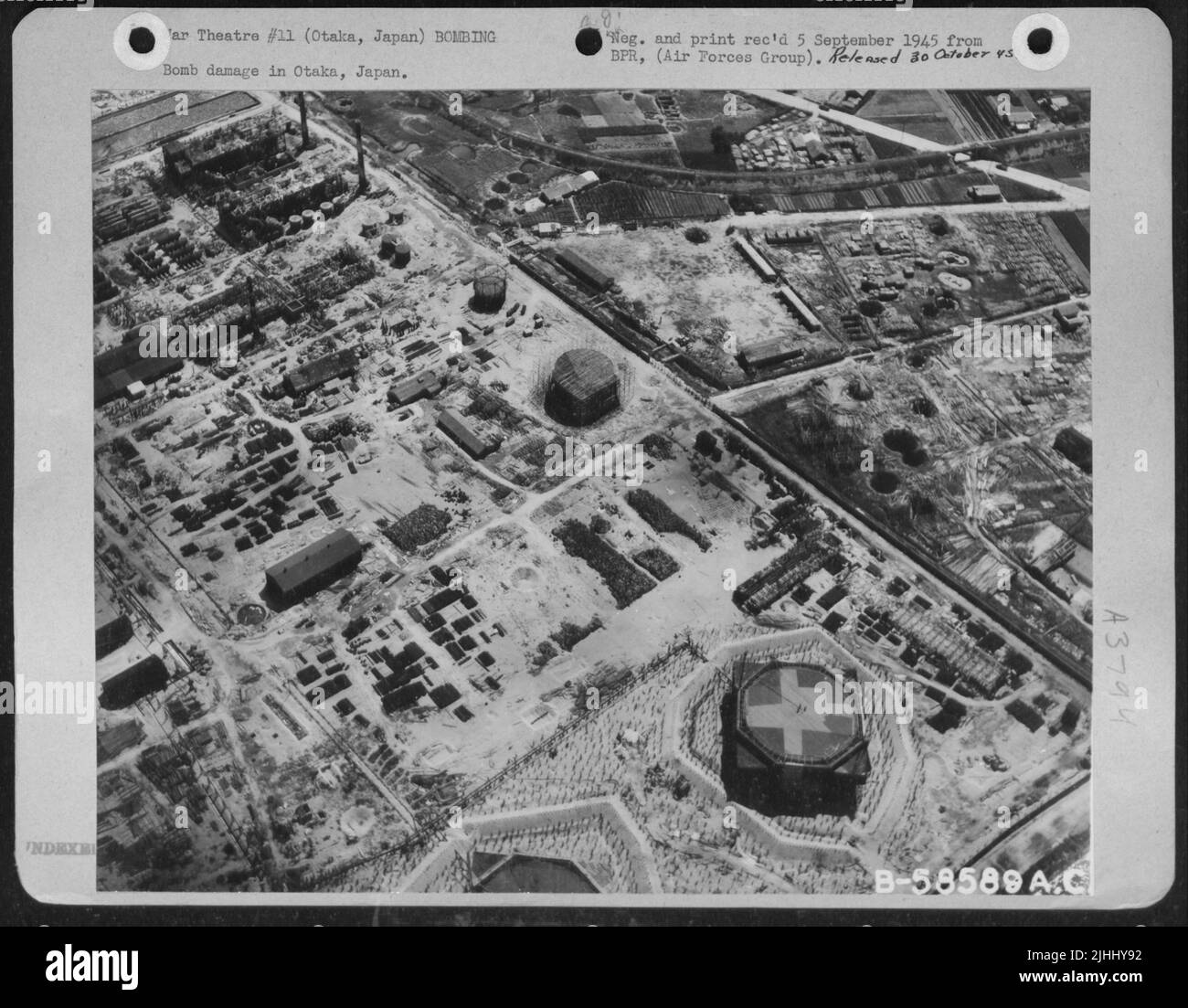 Bomb Damage In Otaka, Japan Stock Photo - Alamy
