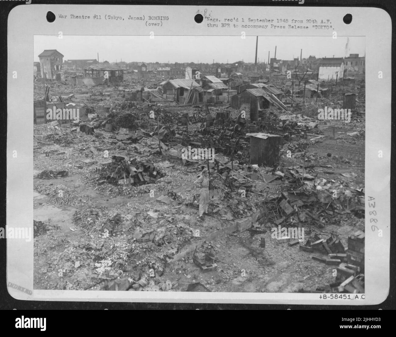 Tokyo - B-29's Wrecked The Ginza District Of Tokyo Stock Photo - Alamy