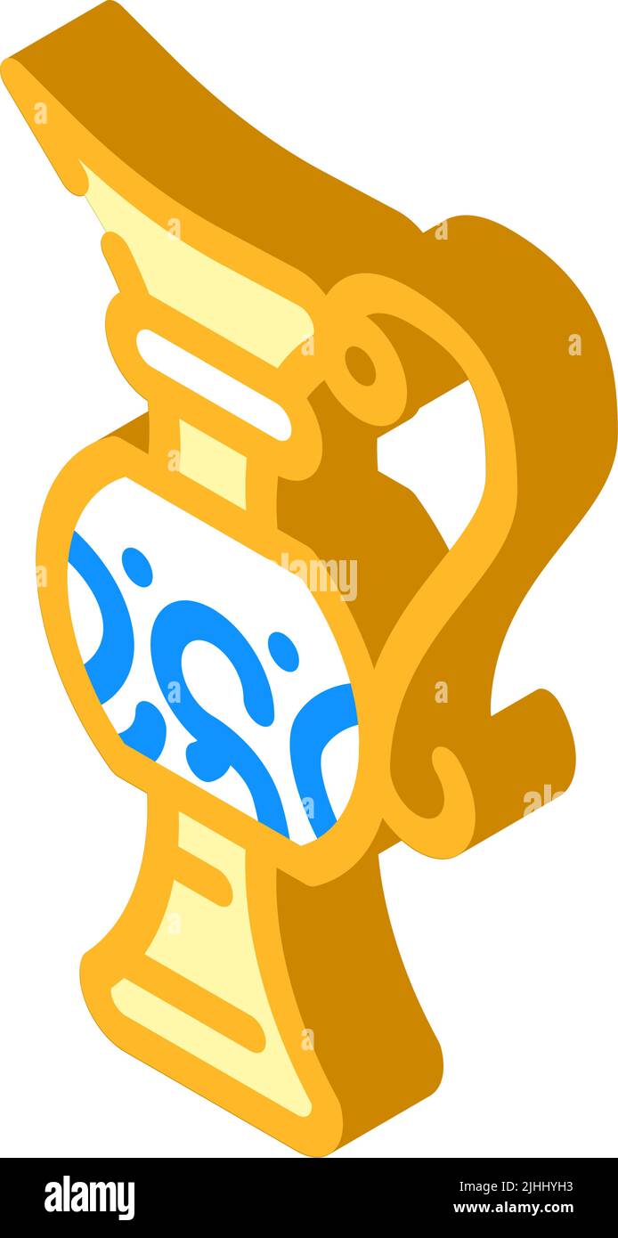 ancient arabic jug for beverage isometric icon vector illustration ...