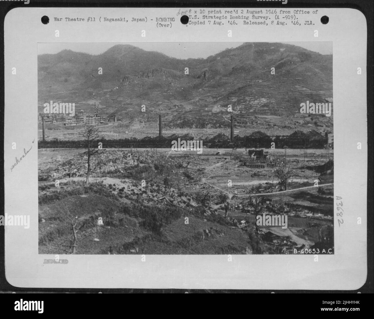 A General View Of Atomic Bomb Damage In Nagasaki, Japan. Japan, Showing ...