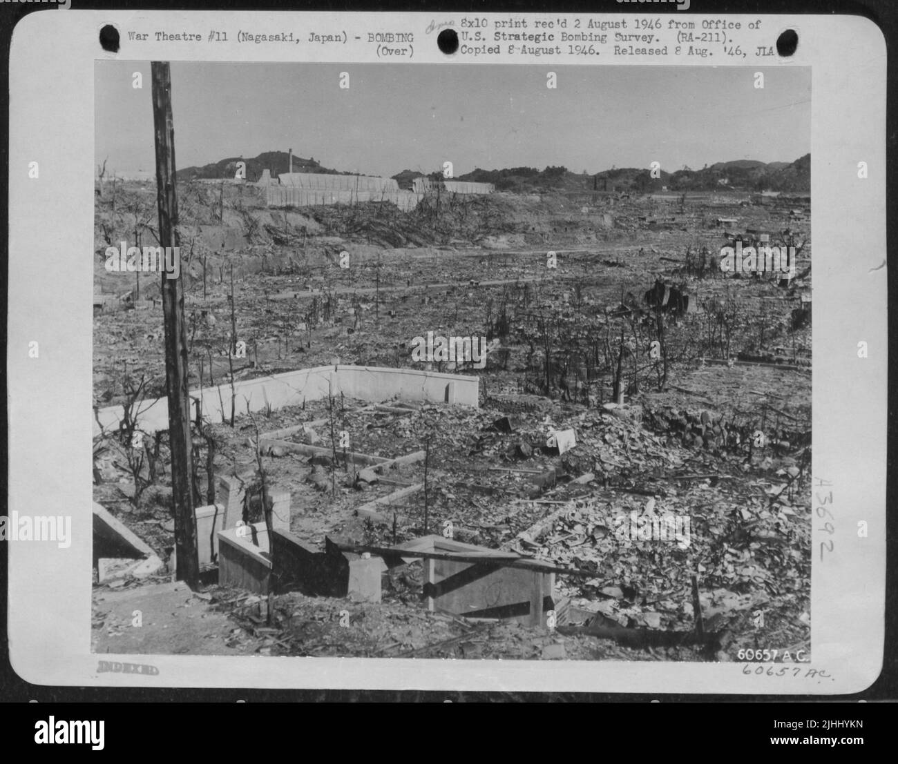 A General View Of Atomic Bomb Damage In Nagasaki, Japan. 15 October ...