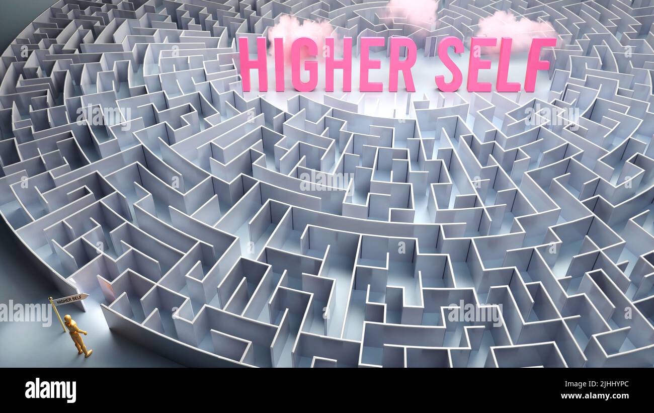 Hard journey that leads to higher self hi-res stock photography and ...