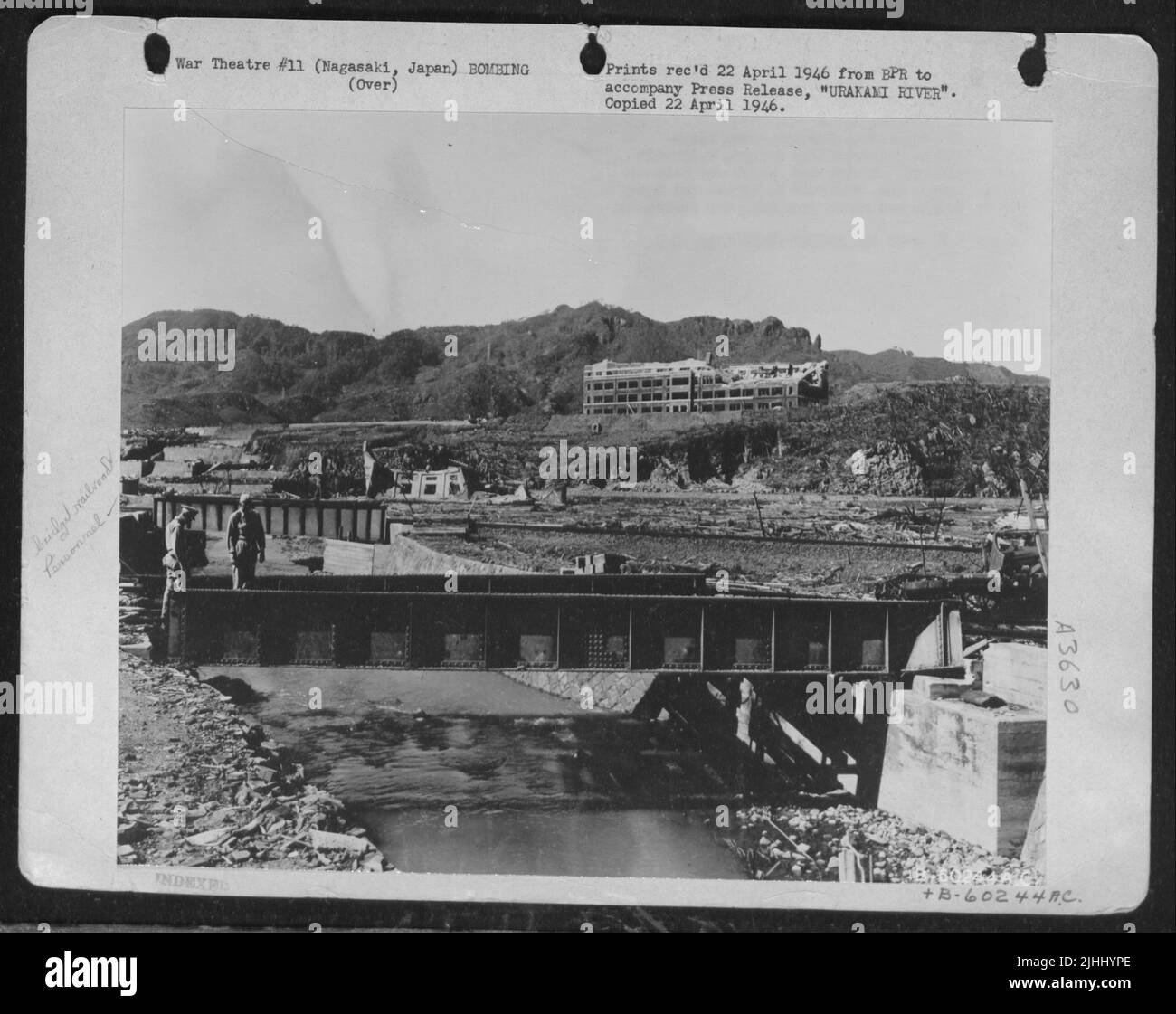 Urakami River. Nagasaki...Through Steel Plate Girder Double Track ...