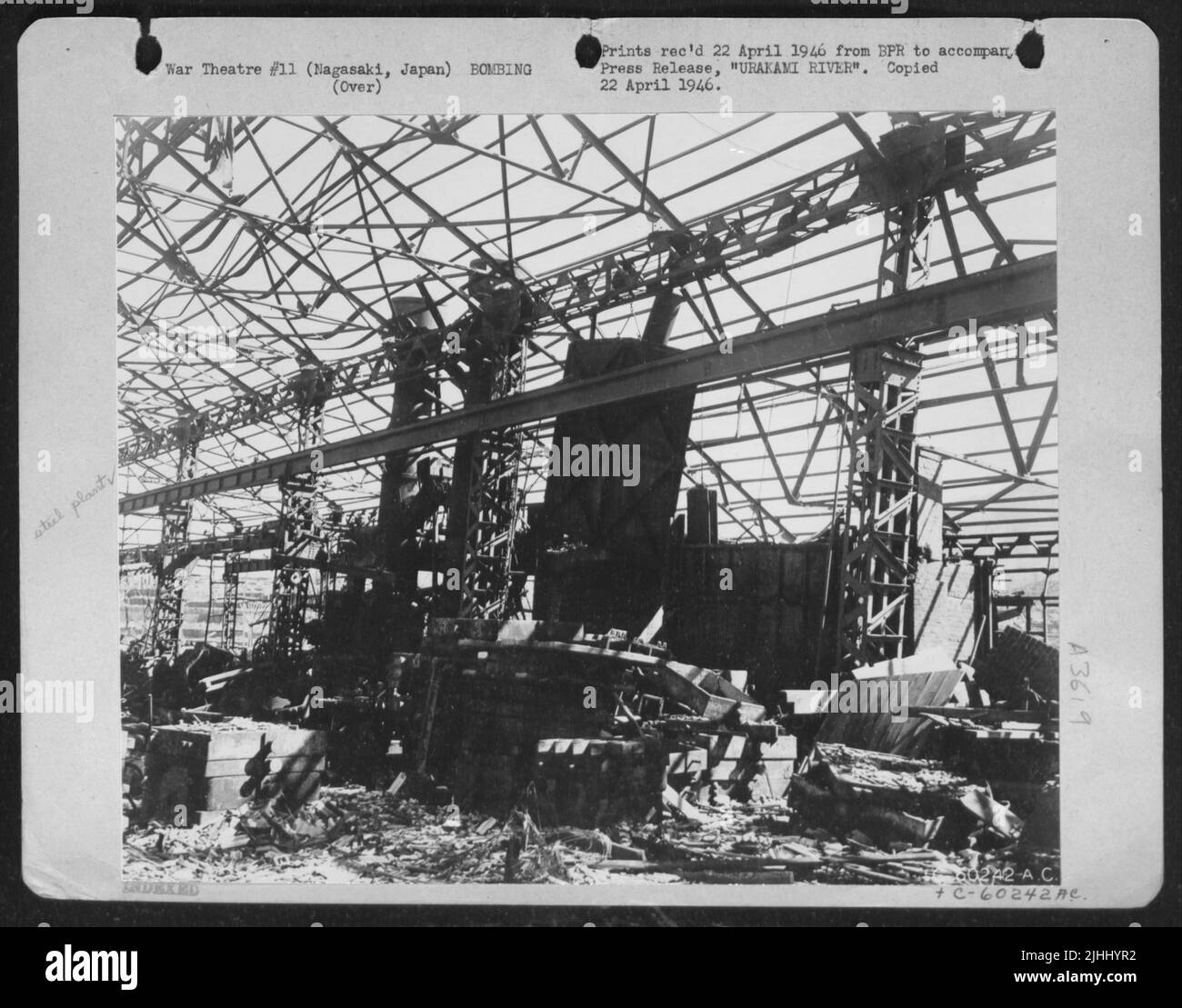 Urakami River. Nagasaki...Ovens In Foundry Of Steel Plant, 1/4 Mile ...