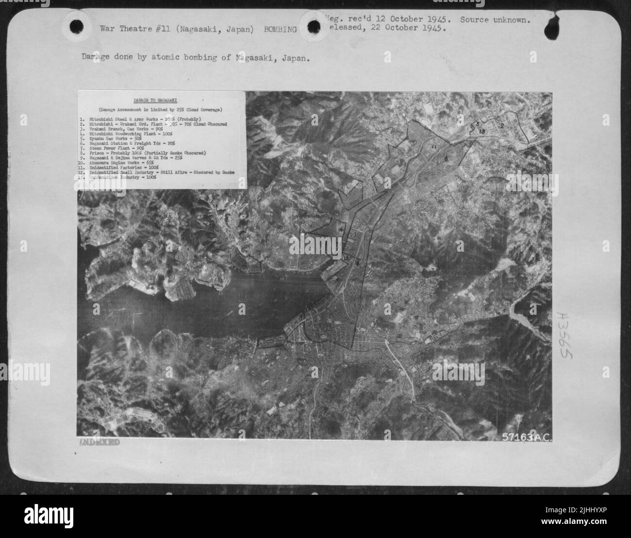 Damage Done By Atomic Bombing Of Nagasaki, Japan Stock Photo - Alamy
