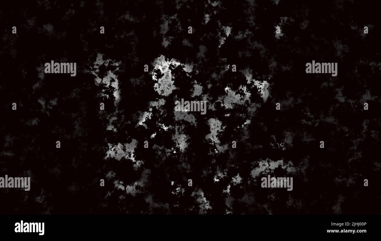 3D rendering. Black and white spots of paintings. Abstract black and ...