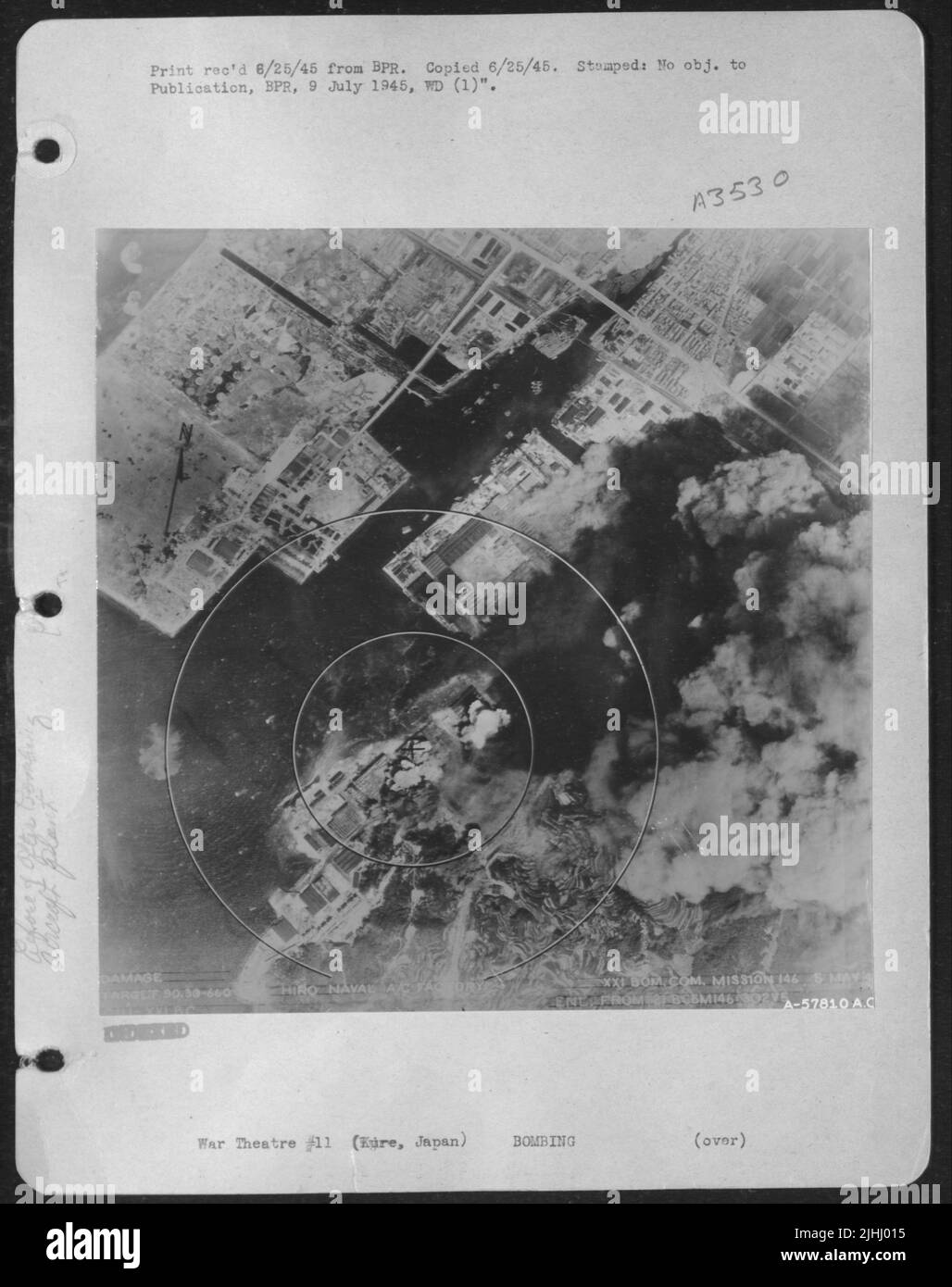 During -- Strike Photo Of The Hiro Naval Aircraft Factory, Kure, Japan ...