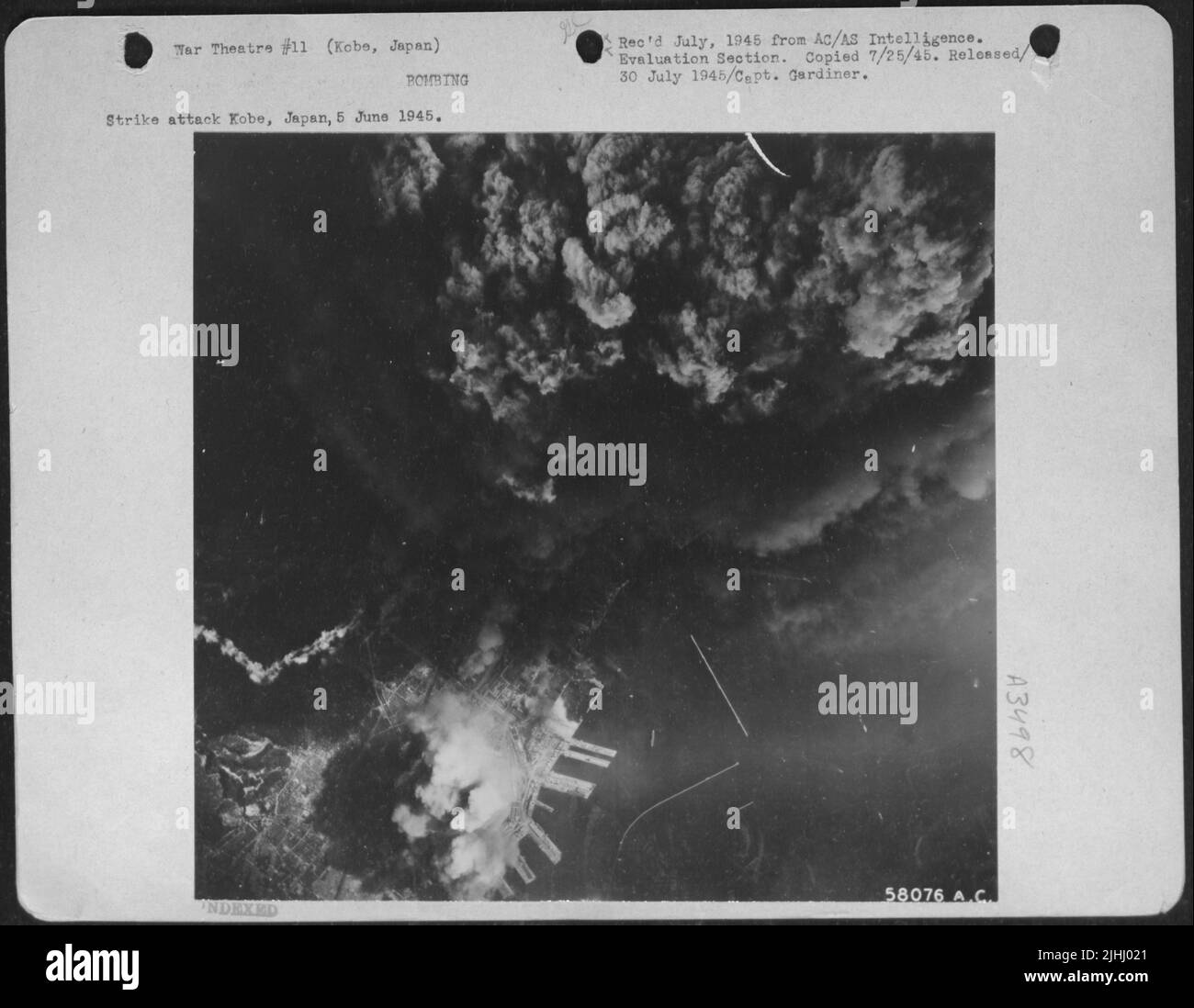Strike Attack Kobe, Japan, June 5, 1945 Stock Photo - Alamy