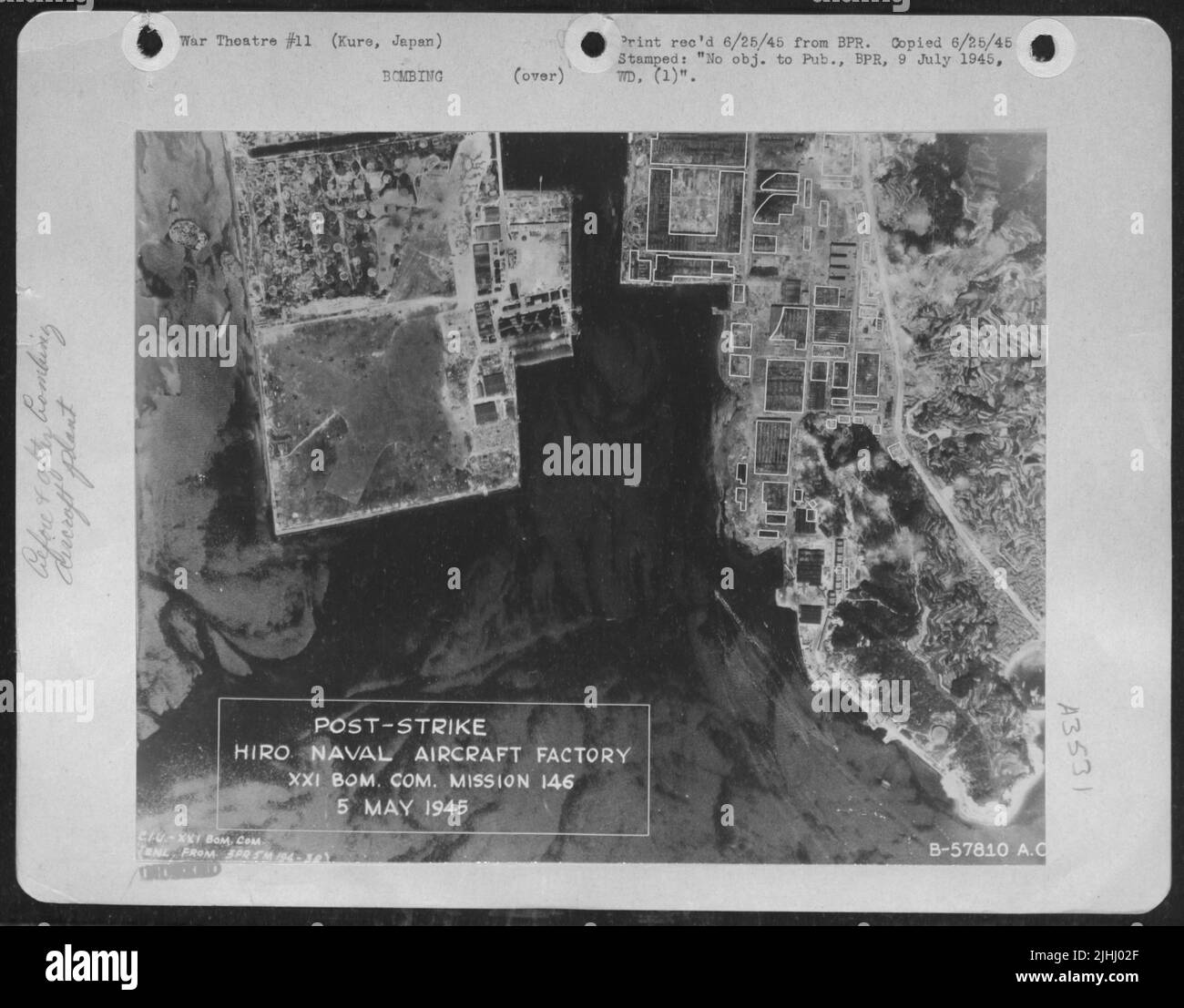 After -- Post-Strike Photo Of The Hiro Naval Aircraft Factory, Kure ...