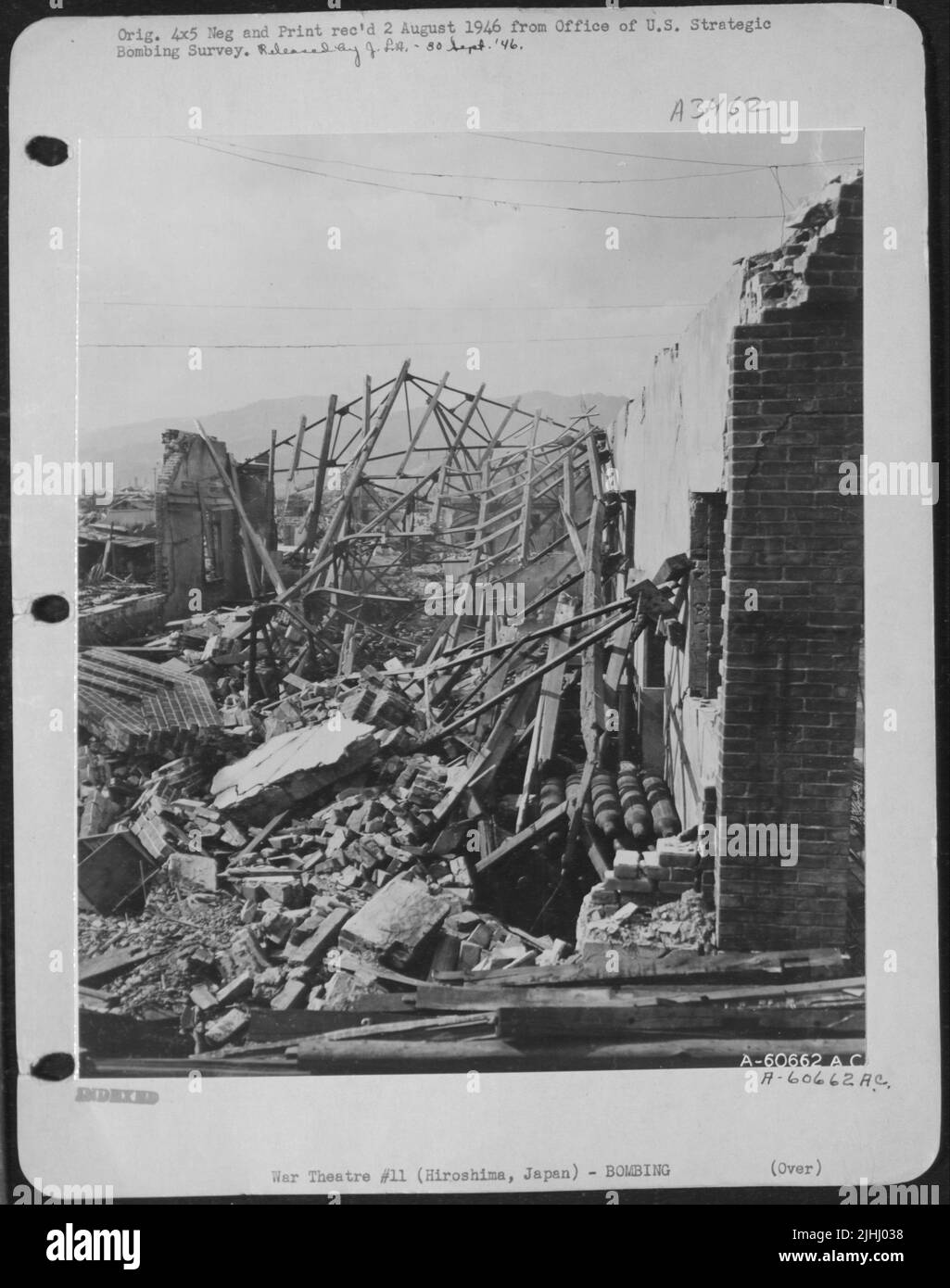 Atomic Bomb Damage To The Building Of Hiroshima Livestock Company ...