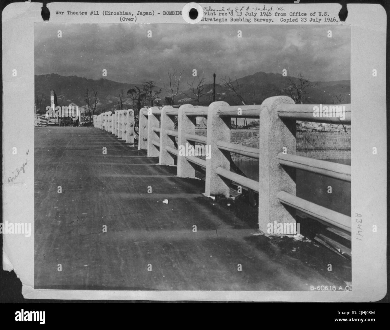 Bridge Across The Ota River One-Half Mile From Focal Point Of Bomb ...