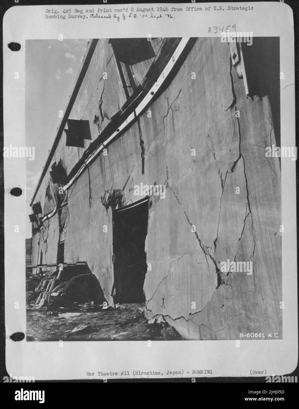 Atomic Bomb Damage To Hiroshima Prefecture Adgricultural Association ...