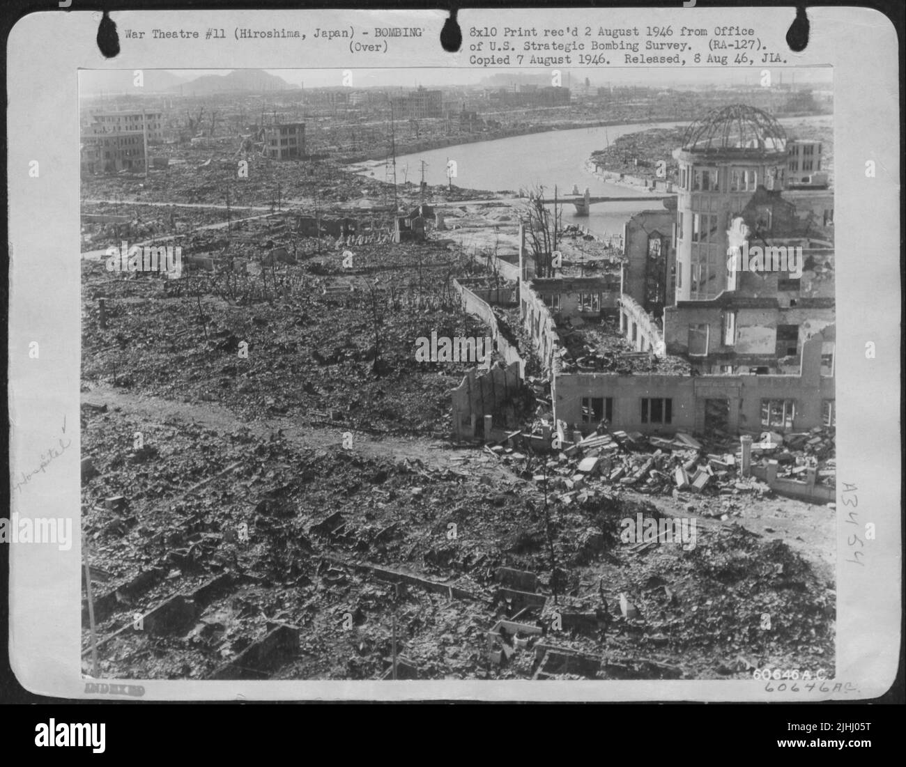 A View Of The Atomic Bomb Damage To Hiroshima, Japan; Taken From The ...