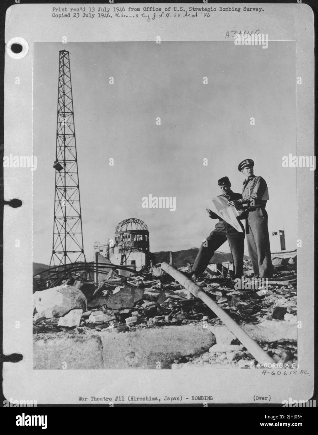Ground Zero Point Of Bomb Burst At Hiroshima, Japan. In The Background ...