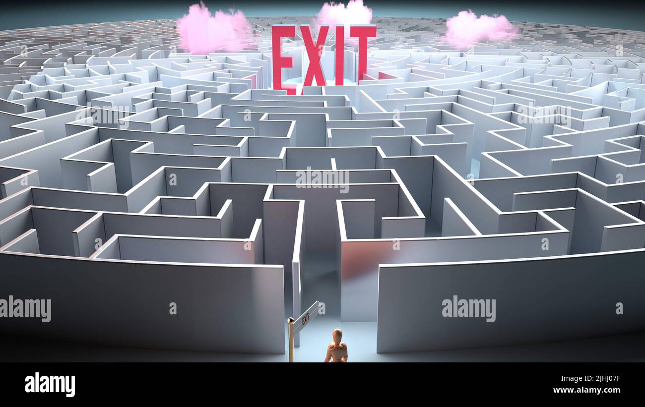 Complicated journey to exit hi-res stock photography and images - Alamy