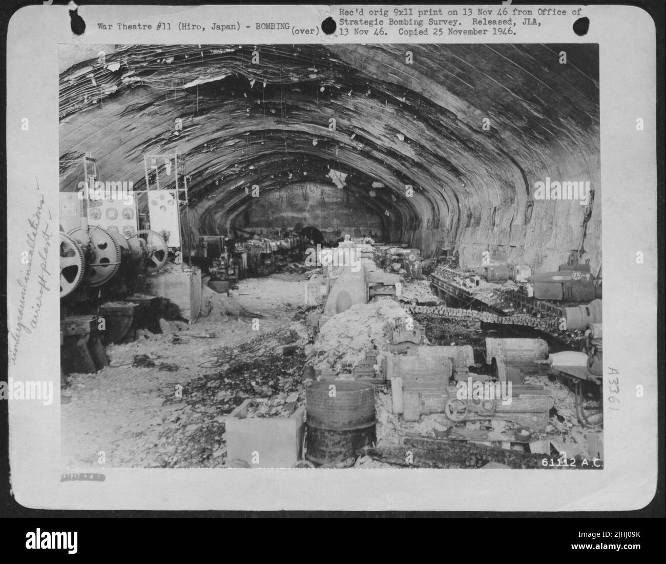 Underground Aircraft Plant At Hiro, Japan, Near Kure Stock Photo - Alamy