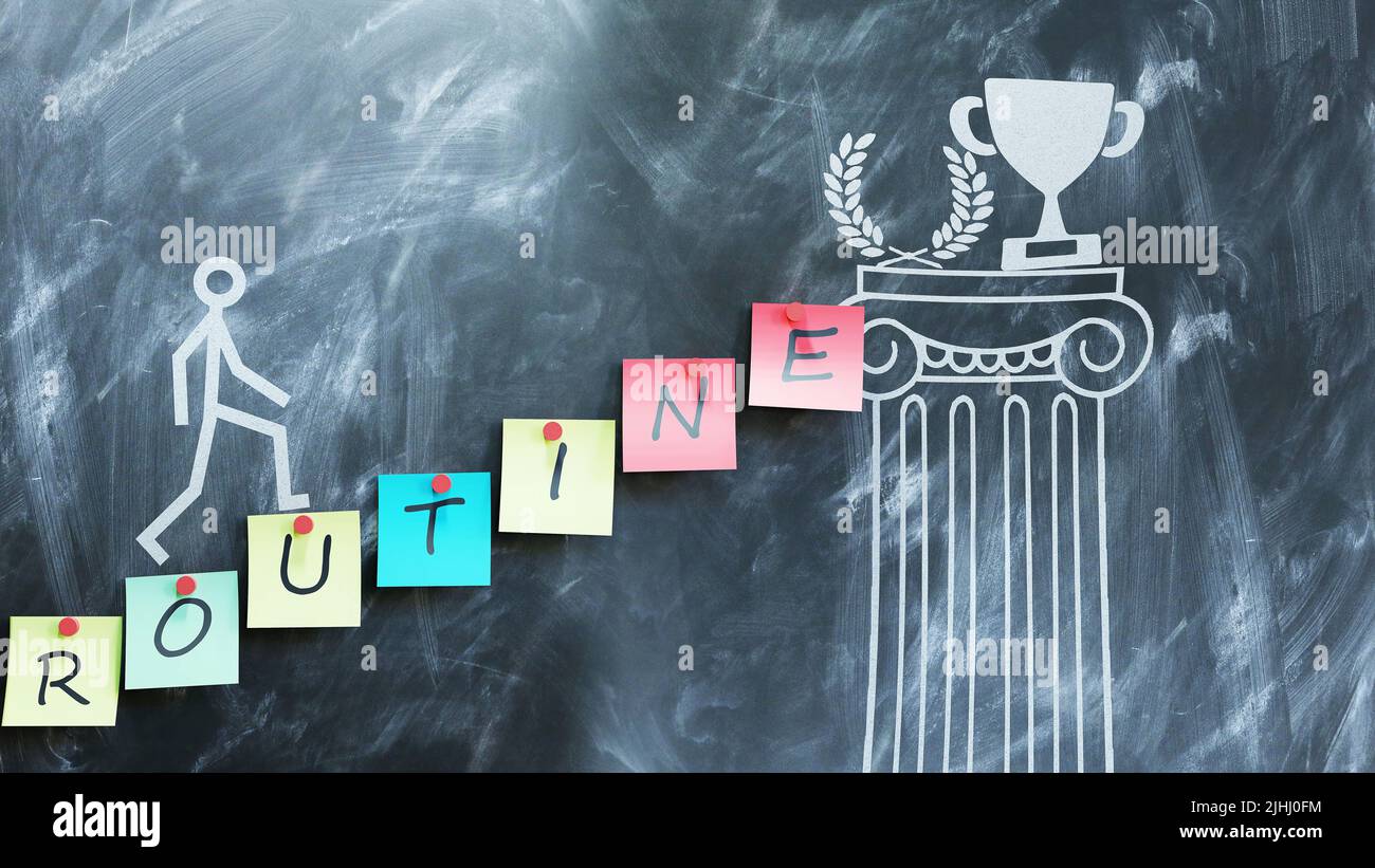 Routine make steps to success, wealth and prosperity in personal and ...