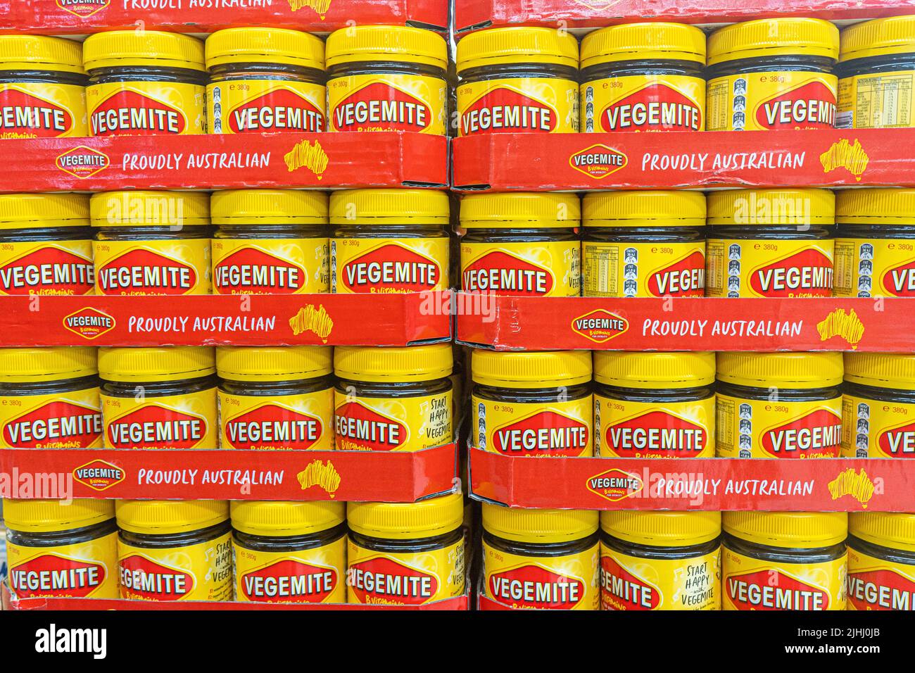 19 July 2022: Jars of Australian Vegemite sold in a supermarket ...