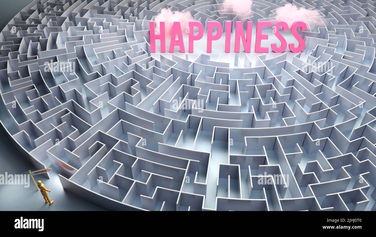 Hard journey that leads to happiness hi-res stock photography and ...