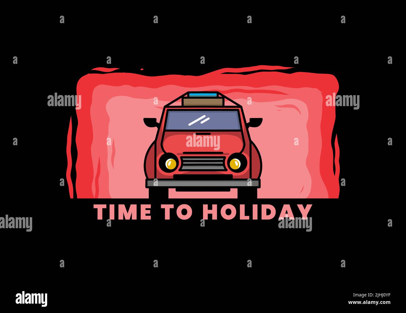 Illustration design of a car going to holiday Stock Vector Image & Art ...