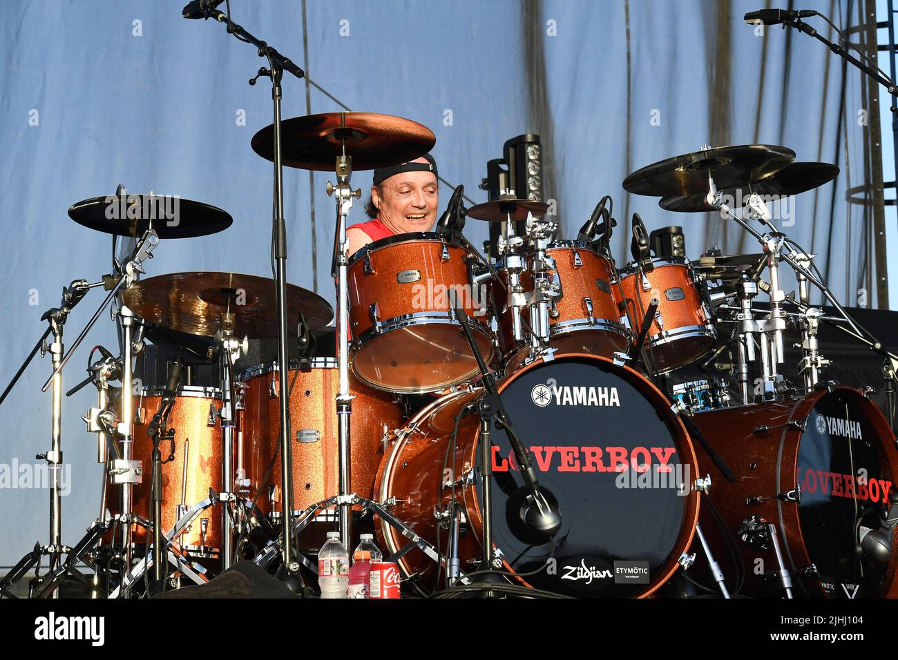 July 16, 2022, Irvine, CA, US: Matt Frenette Drums for Lover Boy LIVE ...