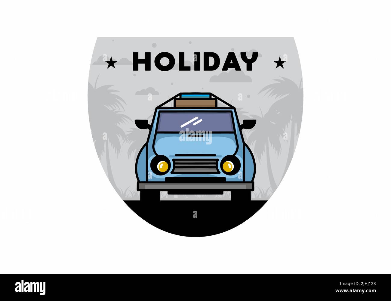 Illustration design of a car going to holiday Stock Vector Image & Art ...