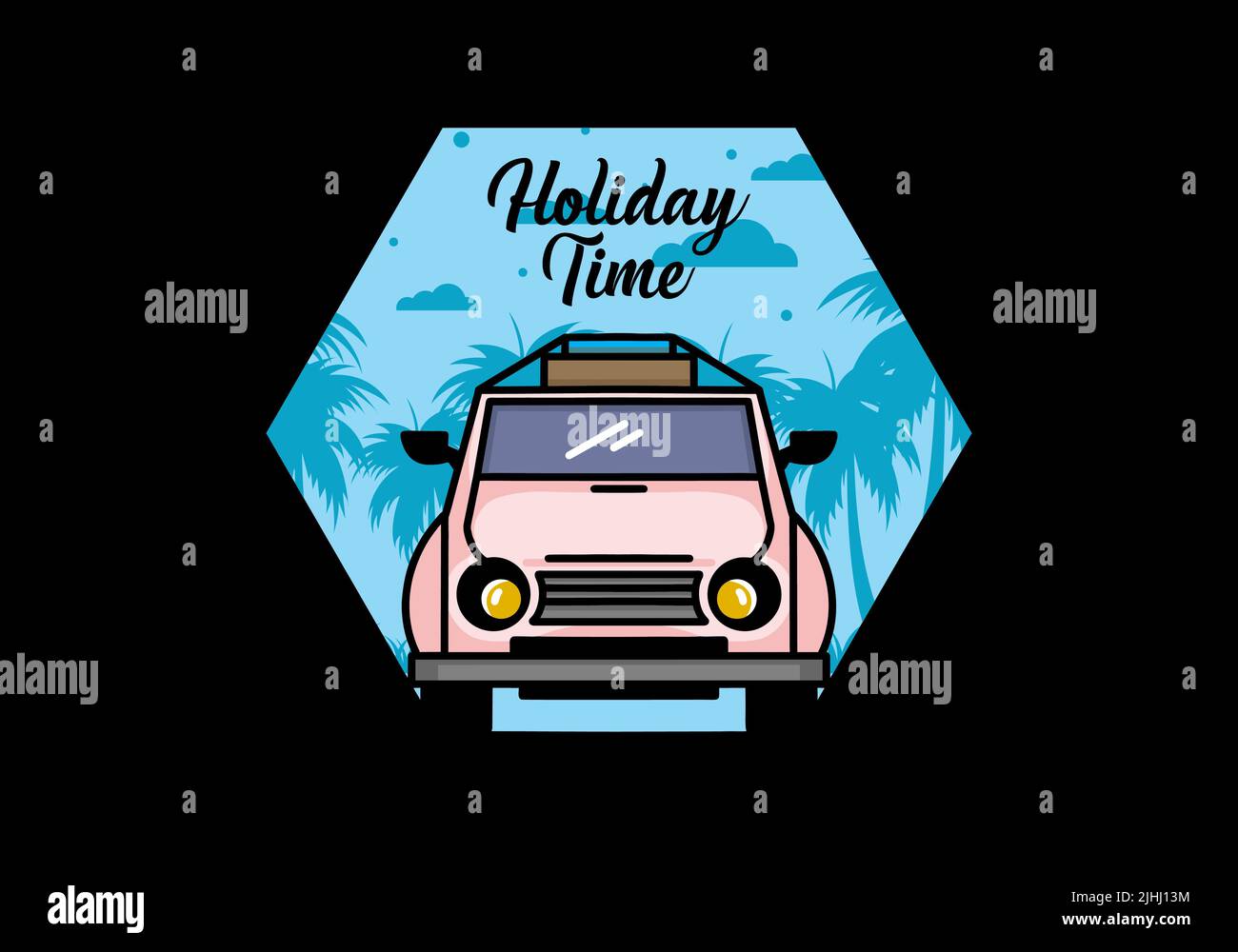 Illustration design of a car going to holiday Stock Vector Image & Art ...