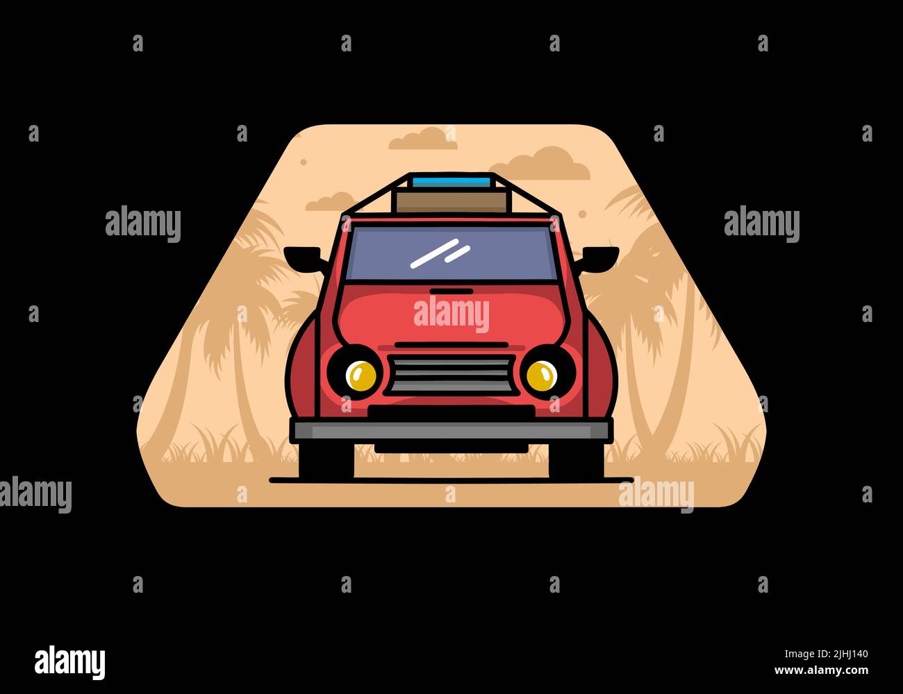 Illustration design of a car going to holiday Stock Vector Image & Art ...