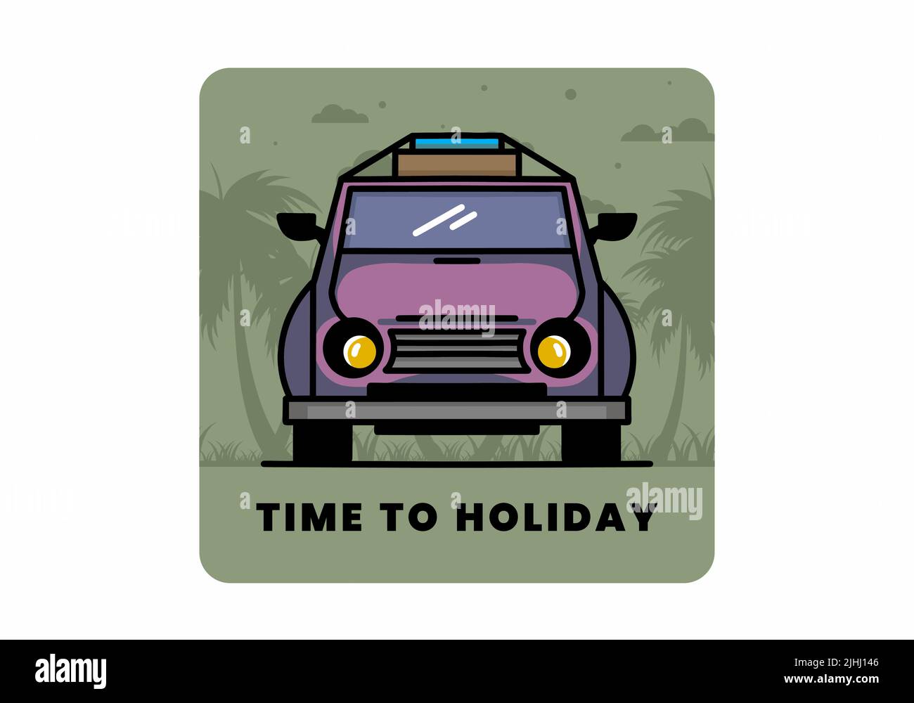 Illustration design of a car going to holiday Stock Vector Image & Art ...