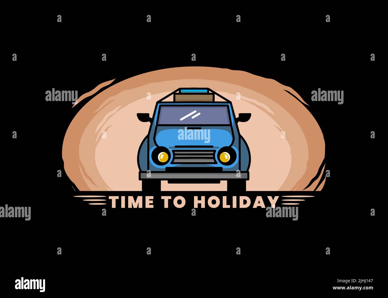Illustration design of a car going to holiday Stock Vector Image & Art ...