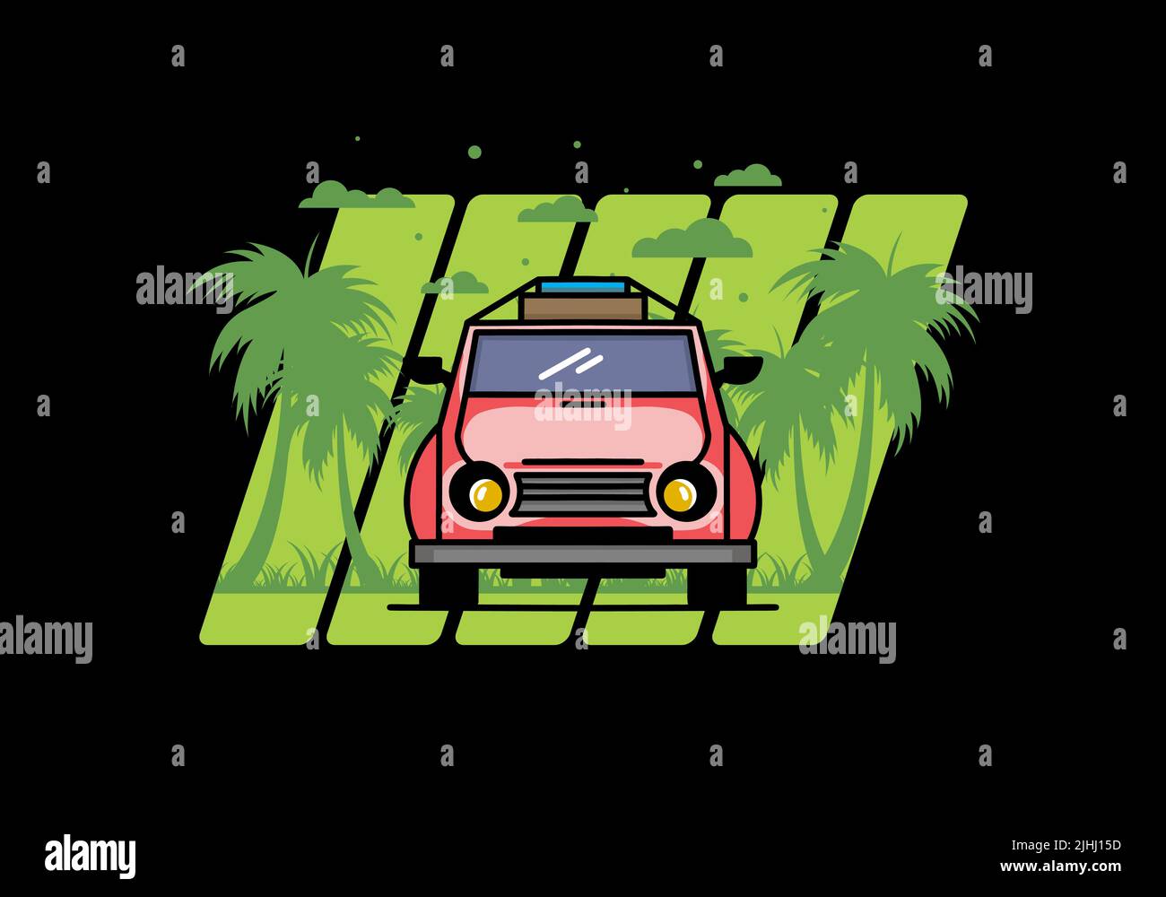 Illustration design of a car going to holiday Stock Vector Image & Art ...