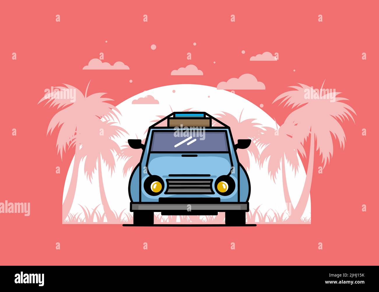 Illustration design of a car going to holiday Stock Vector Image & Art ...