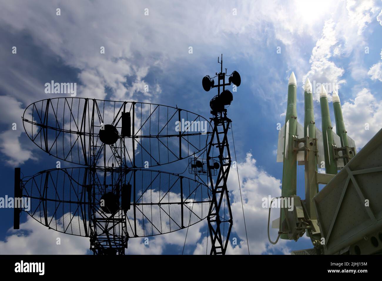 Air defense radars of military mobile anti aircraft systems and modern ...