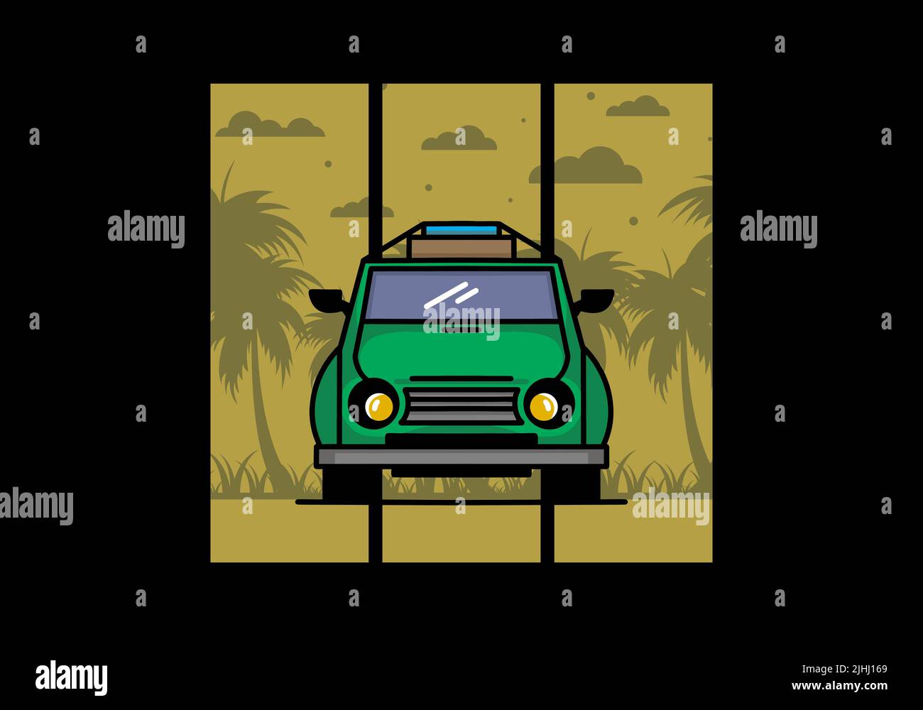 Illustration design of a car going to holiday Stock Vector Image & Art ...