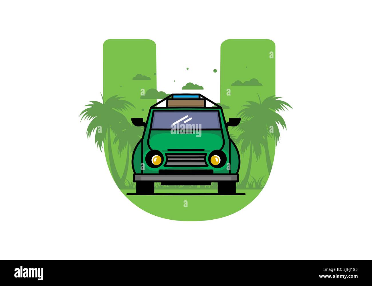 Illustration design of a car going to holiday Stock Vector Image & Art ...