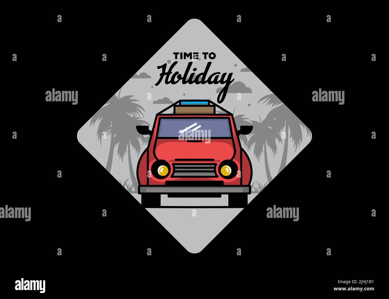 Illustration design of a car going to holiday Stock Vector Image & Art ...