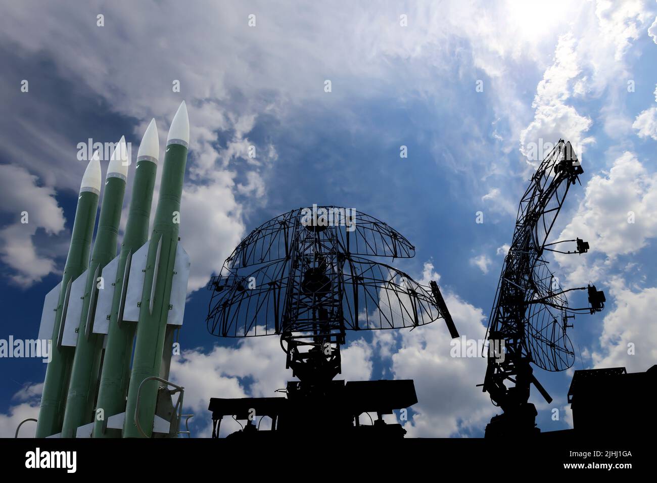 Air defense radars of military mobile anti aircraft systems and modern ...