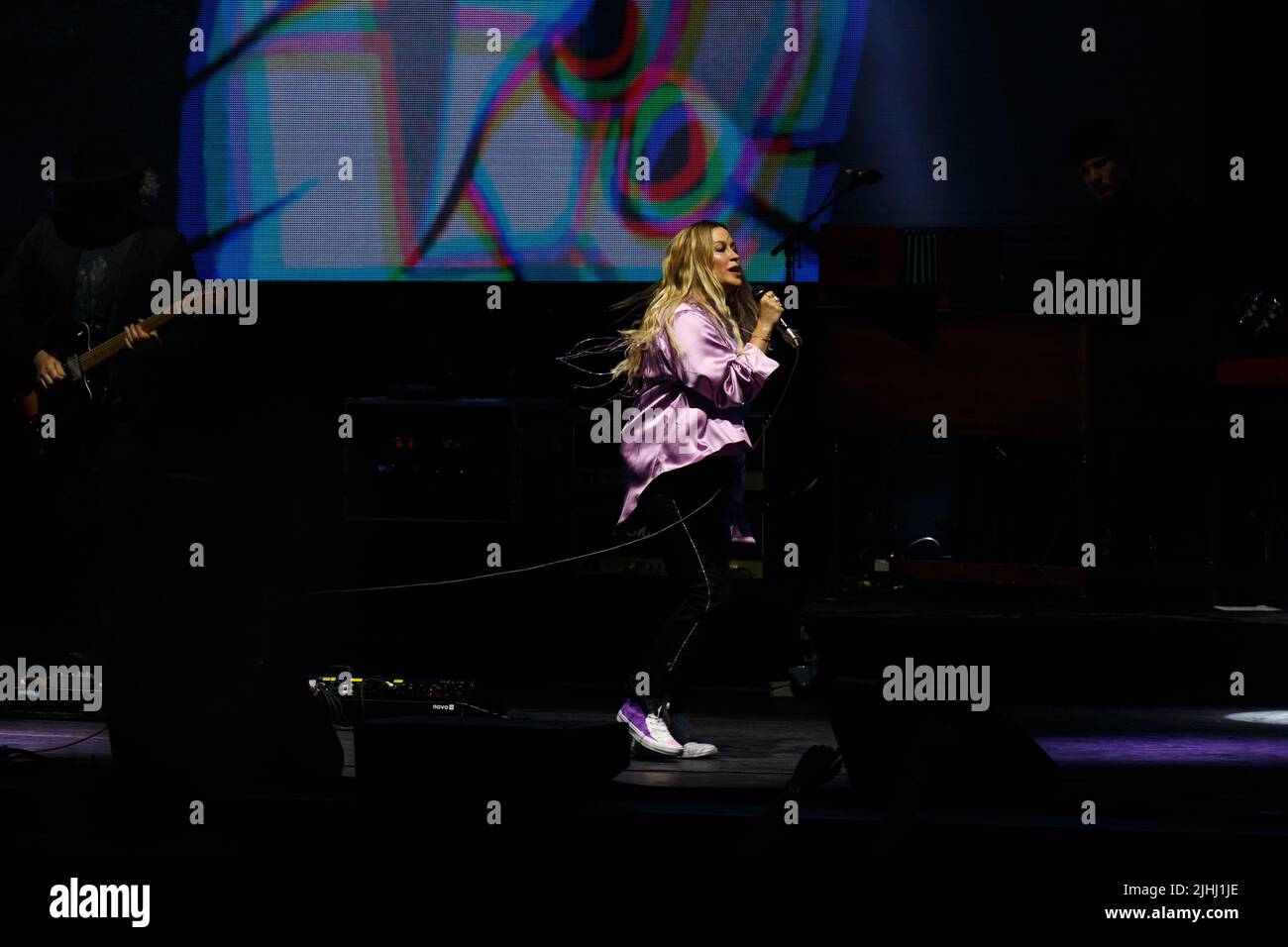 Canadian singer Alanis Morissette, performs with her band on her Jagged ...