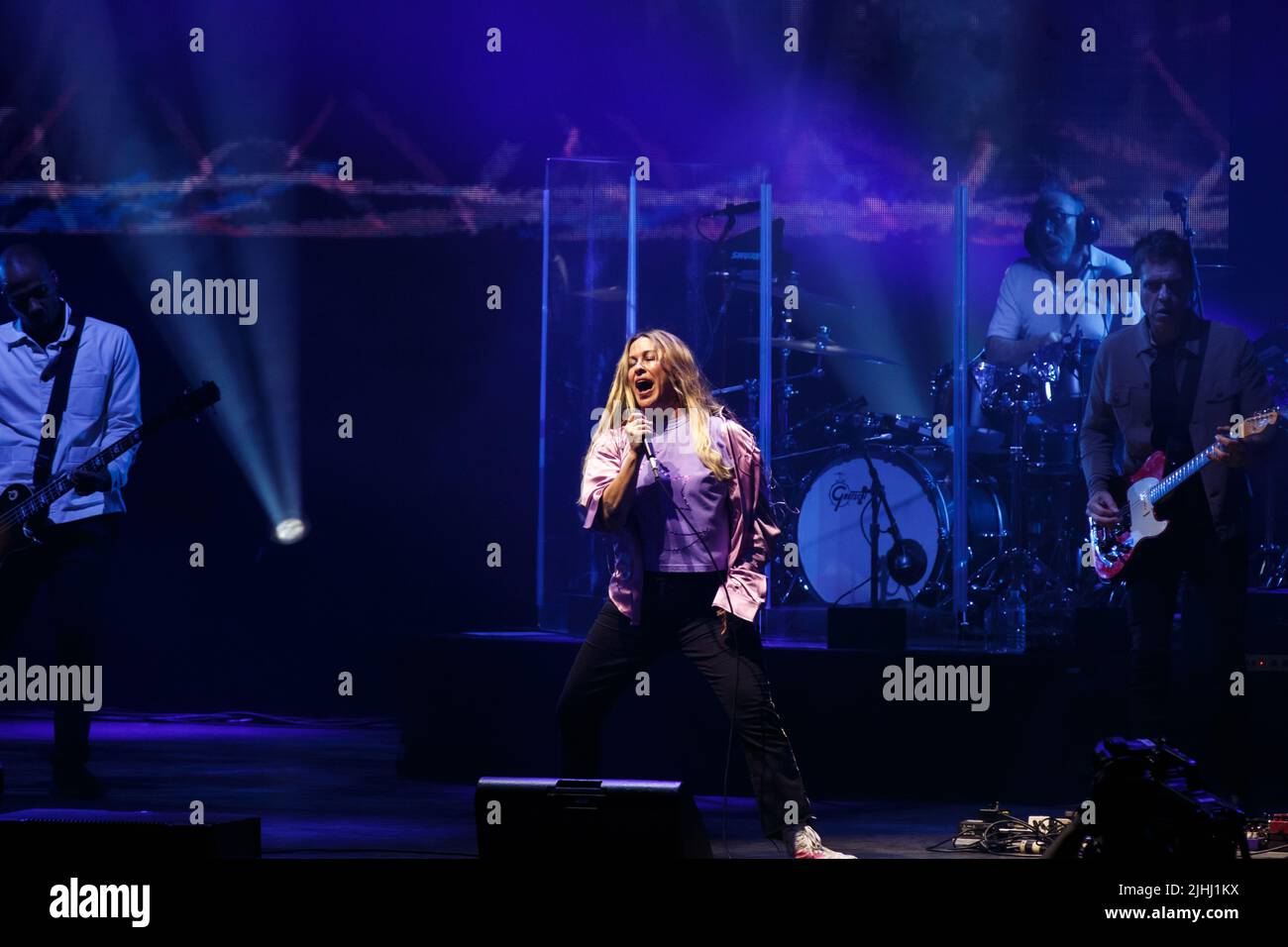 Canadian singer Alanis Morissette, performs with her band on her Jagged ...