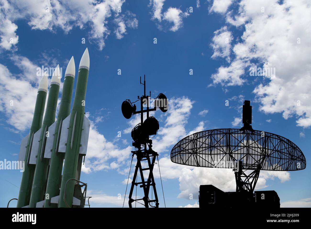 Air defense radars of military mobile anti aircraft systems and modern ...