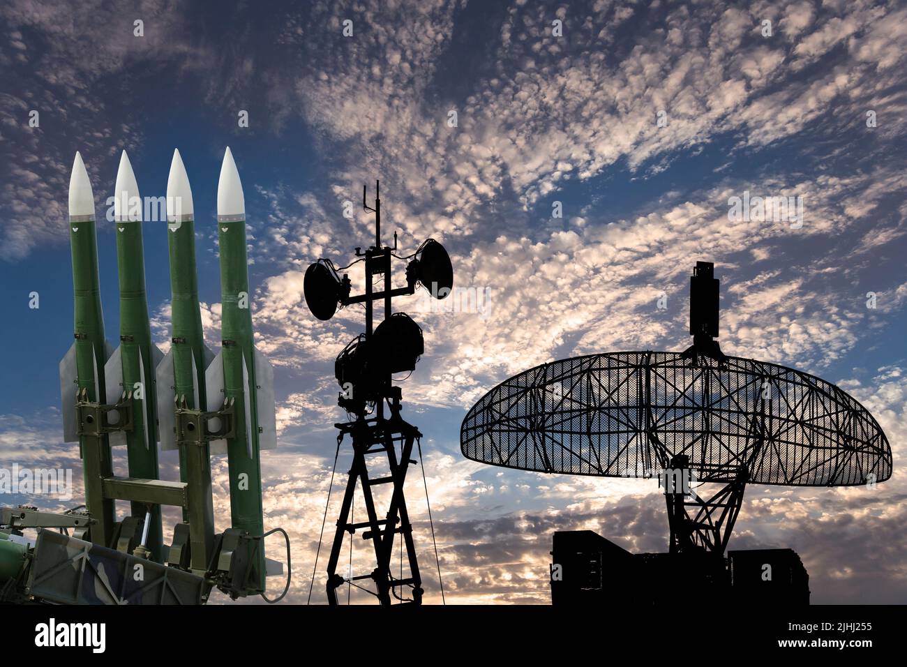 Air defense radars of military mobile anti aircraft systems and modern ...