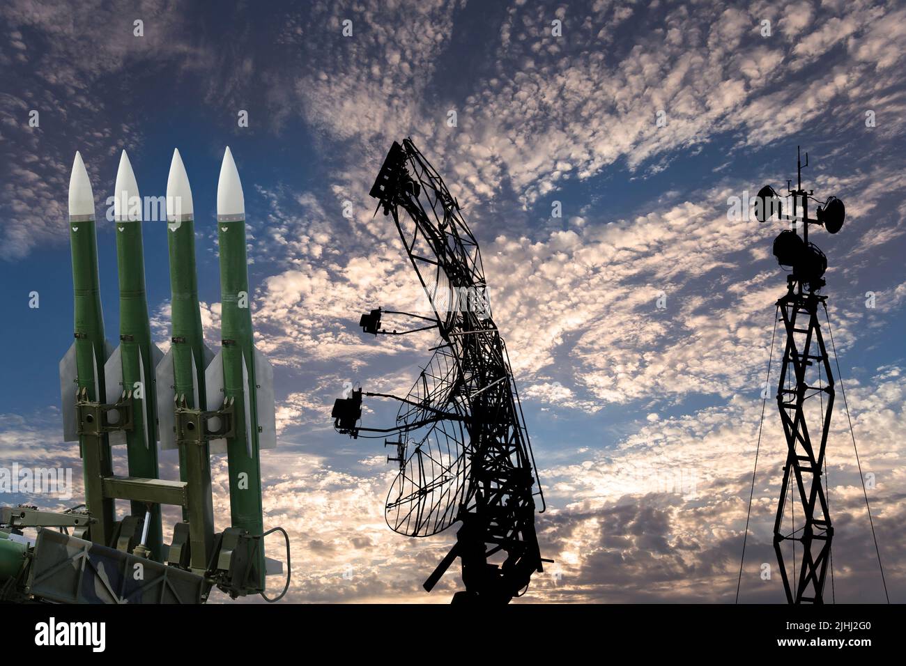 Air defense radars of military mobile anti aircraft systems and modern ...