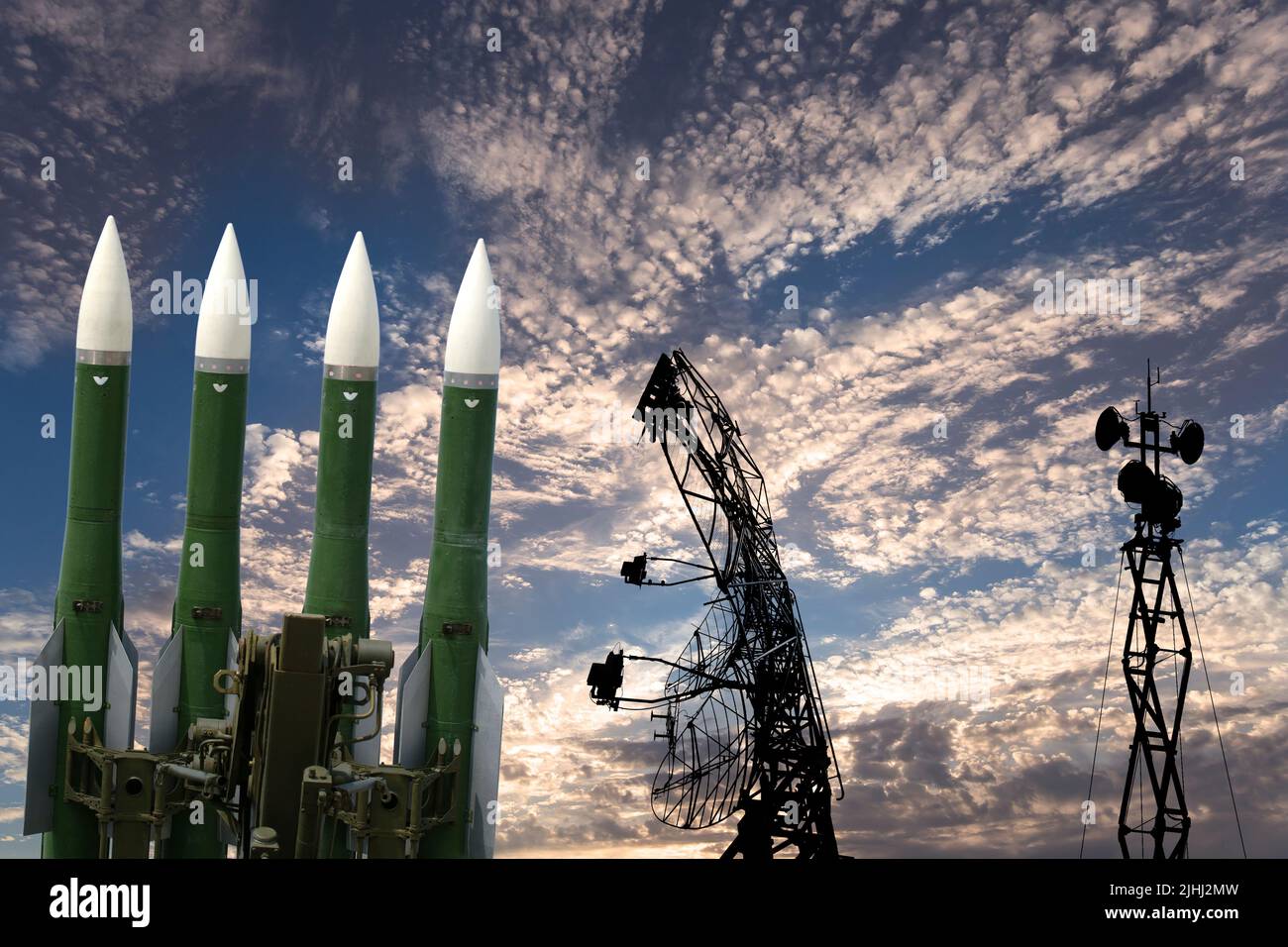 Air defense radars of military mobile anti aircraft systems and modern ...